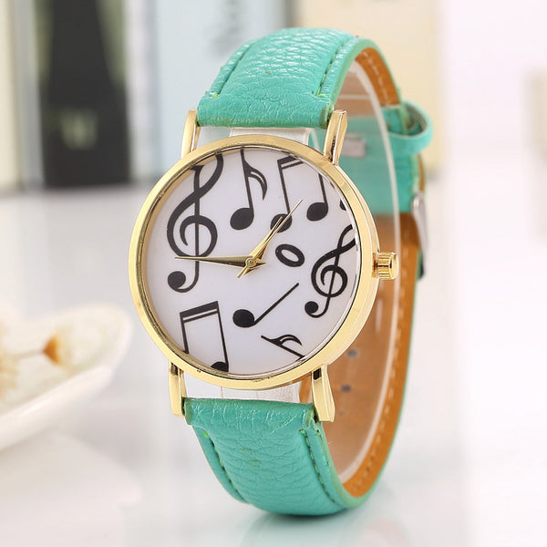 Gold-Colored Music Note Watch – Piano Fan Shop